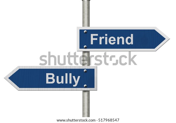 Difference Between Being Bully Friend Two Stock Illustration 517968547 ...