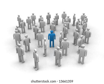 Different Red Man Stock Illustration 13843687