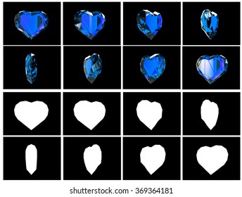 Different Rotation Gem Alpha Map Stock Illustration 369364181 ...