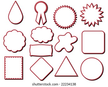 Different Shapes Label Stock Illustration 22234138 | Shutterstock