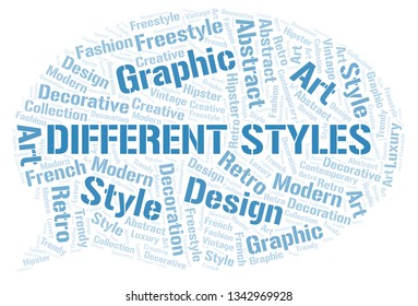 Different Styles Word Cloud Stock Illustration 1342969928 | Shutterstock