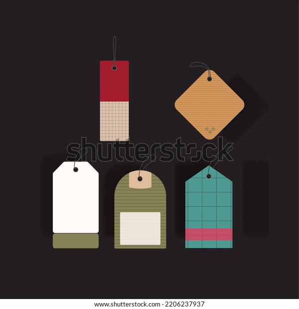 Different Tag Shapes Unique Design Stock Illustration 2206237937 ...