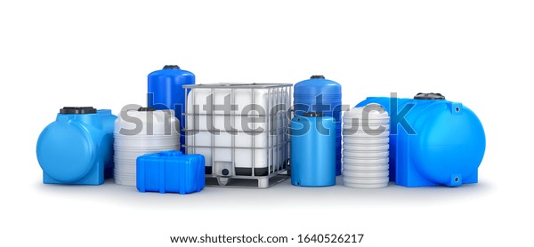 Different Types Plastic Water Storage Tank Stock Illustration ...