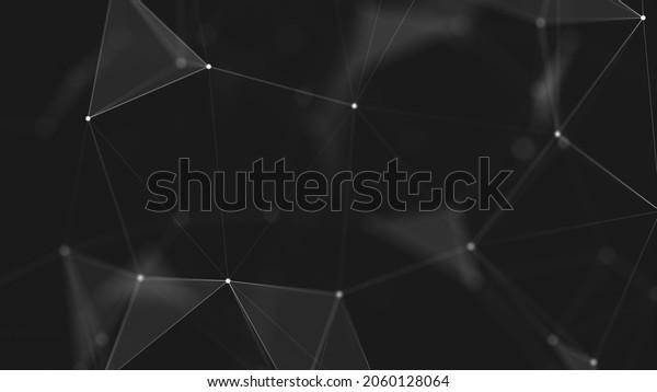 Digital Abstract Technological Black White Background Stock ...