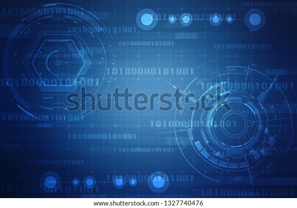 Digital Abstract Technology Background 3d Rendering Stock Illustration ...