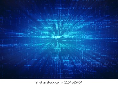 Digital Abstract Technology Background Binary Code Stock Illustration ...