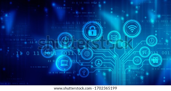Digital Abstract Technology Background2d Illustration Stock ...