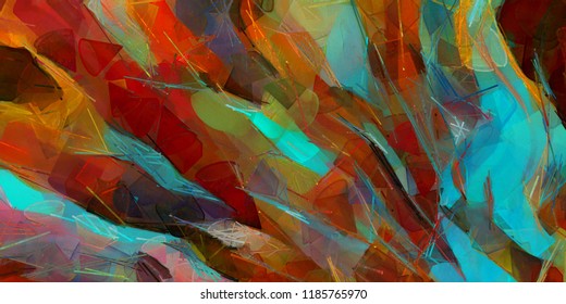 Digital Art Abstract Pattern Hand Drawing Stock Illustration 1185765970 ...
