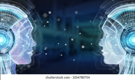 Face Detection Recognition Digital Human 3d Stock Illustration ...