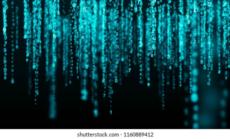 Digital Background Green Matrix Binary Computer Stock Vector (Royalty ...