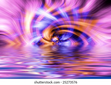 Digital Background Water Reflection Stock Illustration 25273576 ...
