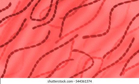 Digital Bacterial Test Under Microscope Background Stock Illustration ...
