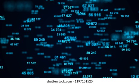 Digital Blue Background Information Code Binary Stock Illustration ...