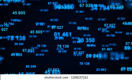 Digital Blue Background Information Code Binary Stock Illustration ...