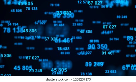 Digital Blue Background Information Code Binary Stock Illustration ...