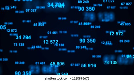 Digital Blue Background Information Code Binary Stock Illustration ...