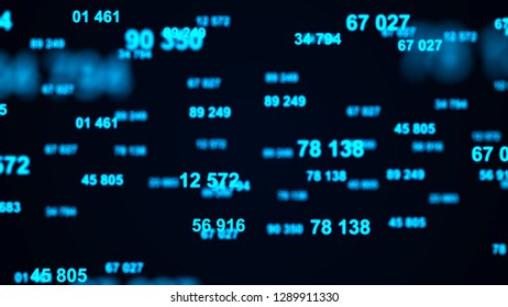 Digital Blue Background Information Code Binary Stock Illustration ...