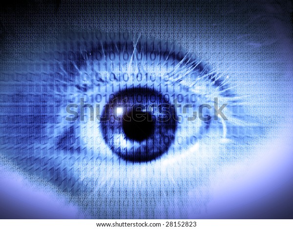 Digital Blue Eye Stock Illustration 28152823 | Shutterstock