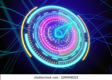 Digital Business Button Background Future Innovation Stock Illustration ...