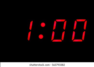 Digital Clock Closeup Displaying 1000 Oclock 스톡 일러스트 571181440 ...