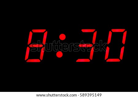 Digital Clock Closeup Displaying 830 Stock Illustration 589395149 ...
