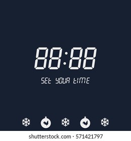Digital Clock Number Set Icon Stock Vector (Royalty Free) 552025627