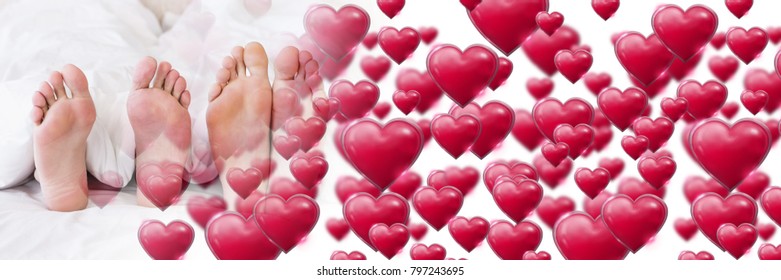 52 Young couple bed love feet Stock Illustrations, Images & Vectors ...