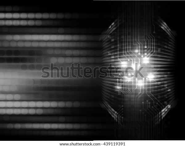 Digital Data Background Black Abstract Light Stock Illustration 439119391