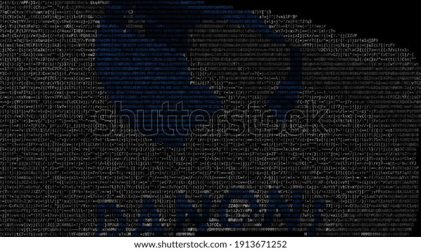 Digital Flag Danone Logo On Screen Stock Illustration 1913671252 ...