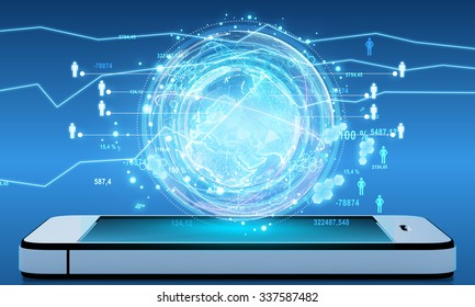 Digital Generation Planet World Map On Stock Illustration 337587482 ...