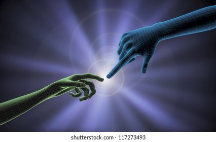 Digital Hands Creator Creation Stock Illustration 117273493 | Shutterstock