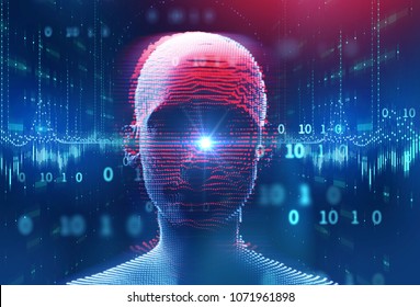 Digital Human Hacker Represent Danger Cyber Stock Illustration ...