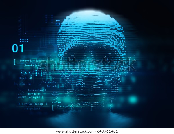 Digital Human Hacker Represent Danger Cyber Stock Illustration 649761481