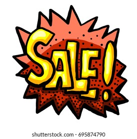 Digital Illustration Comic Icon Stock Illustration 695874790 | Shutterstock