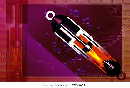 Digital Illustration Cross Section Shock Absorber: ilustración de stock ...