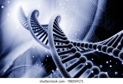 Digital Illustration Dna 3d Render Stock Illustration 788359171 ...