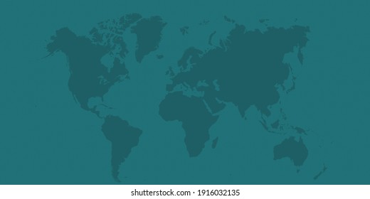 Digital Illustration Flat World Map On Stock Illustration 1916032135 ...