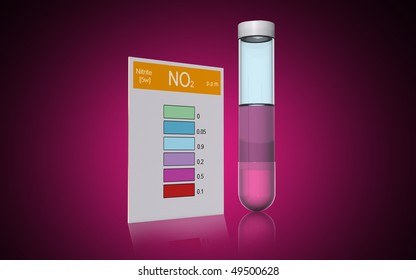 Digital Illustration Nitrite Test Colour Background Stock Illustration ...