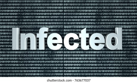 Digital Infected 3d Rendered Background Stock Illustration 763677037 ...