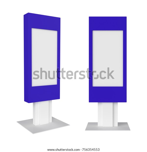 Digital Lcd Display Mockup Isolated On Stock Illustration 756354553 ...