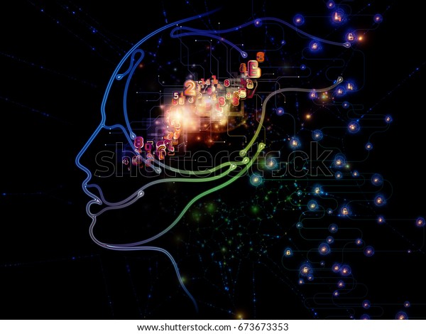 Digital Mind Series Abstract Background Made Stock Illustration ...