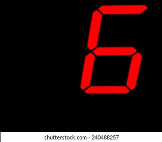 Digital Number Six Clock: ilustrações stock 240488257 | Shutterstock