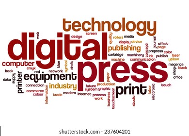 Digital Press Word Cloud Concept Stock Illustration 237604201 ...