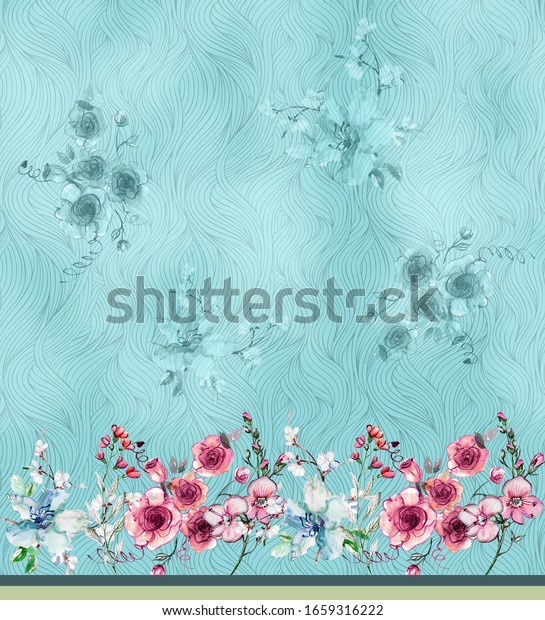 digital print flower pattern design