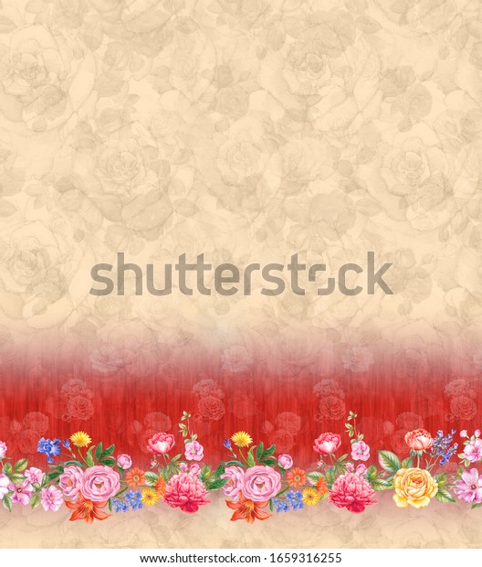 digital print flower pattern design