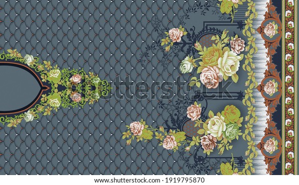 Digital Printing Design Front Back Design Stock Illustration 1919795870 ...