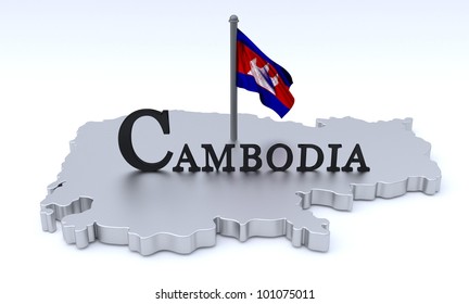 Digital Render Country Plus Flag Stock Illustration 101075011 ...