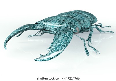 Digital Safety Concept Computer Bug Isolated Stock Illustration ...