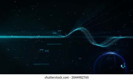 Digital Sine Wave Data Flow Transfer Stock Illustration 2044982765 ...
