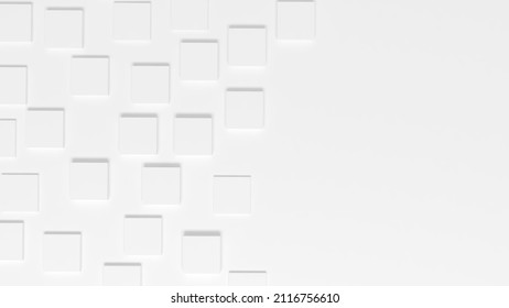 Digital Squares Background 3d Render White Stock Illustration ...